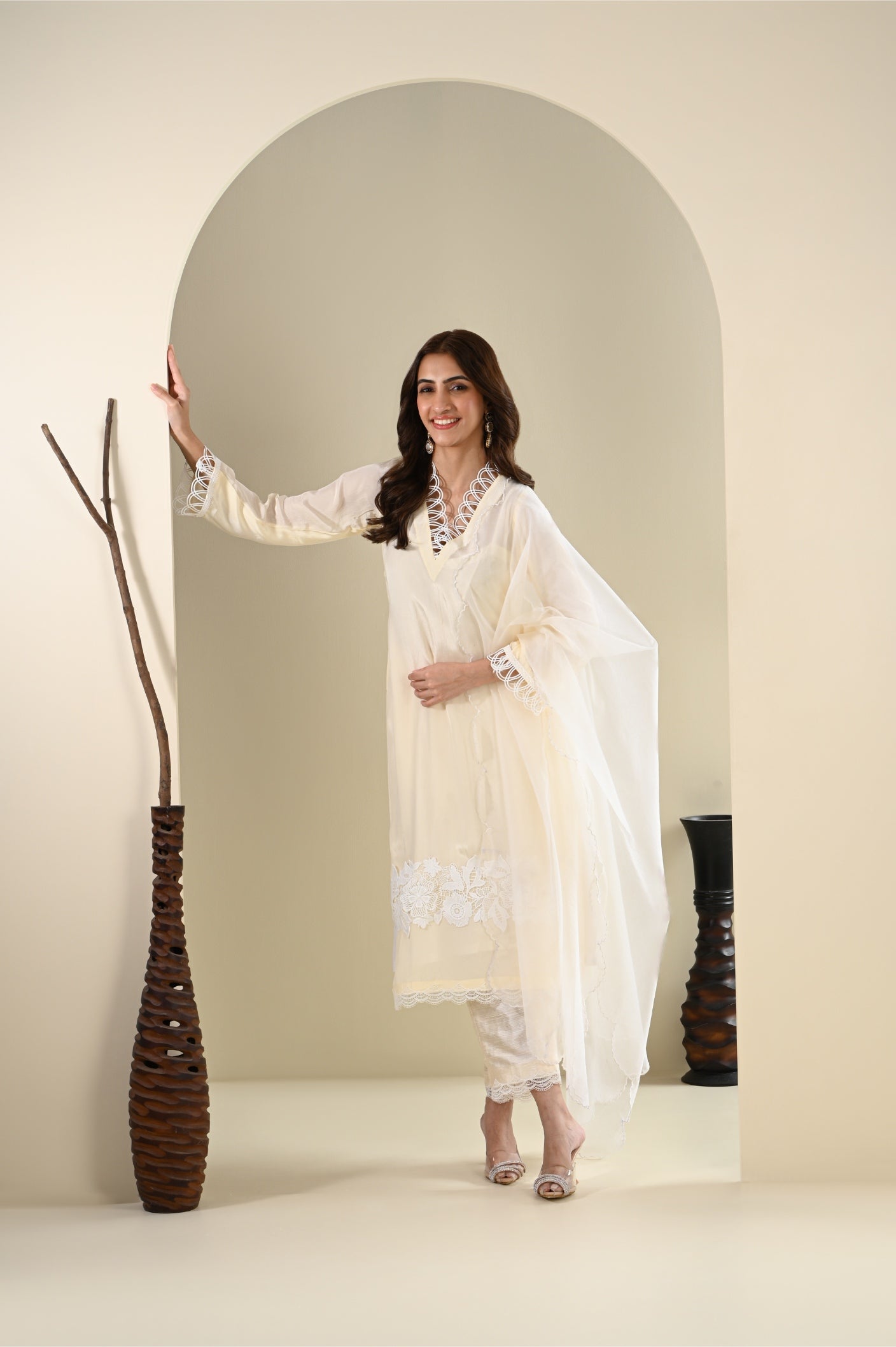 Sitafal- Cream Suit Set – Sitarah