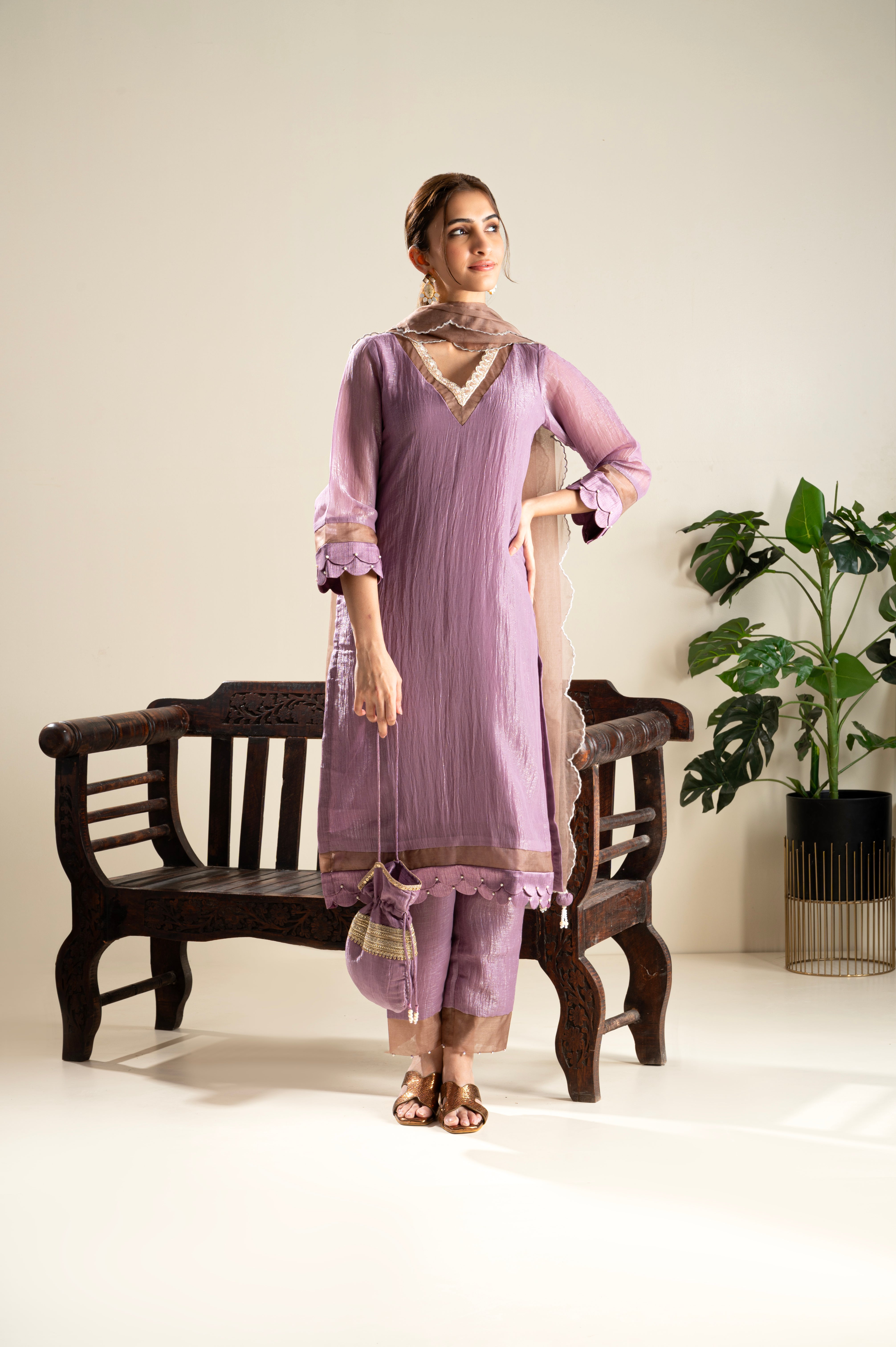 Jamun-Mauve Suit Set – Sitarah